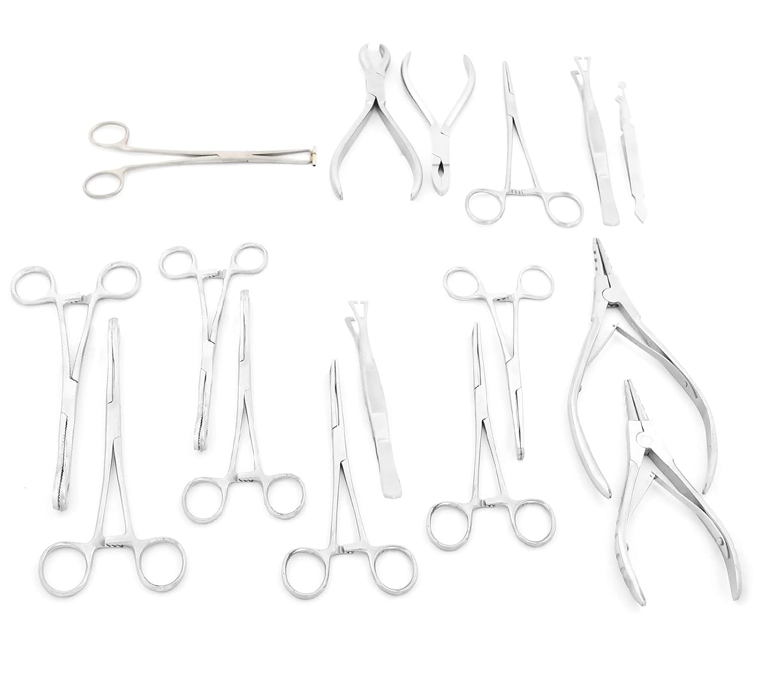 Amazon.com: OdontoMed2011 16 PIECES PIERCING TOOL KIT BODY PIERCING ...