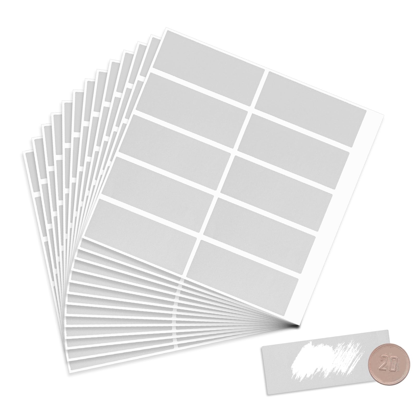 salbsever 300 Pcs Scratch Off Stickers Rectangle Scratch Stickers 65 x ...