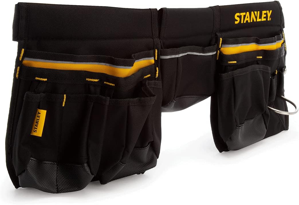 STANLEY Essential Tool Belt Pouch Apron, Multiple pockets, Integrated ...