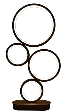 SkyeyArc 4-Circle Dimmable LED Table Lamp, Modern Round Lamp, Unique ...