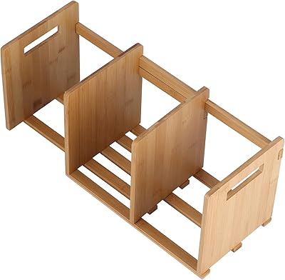 Amazon.com: Vercraft Bamboo Wooden Desktop Bookshelf Tabletop Tilted ...
