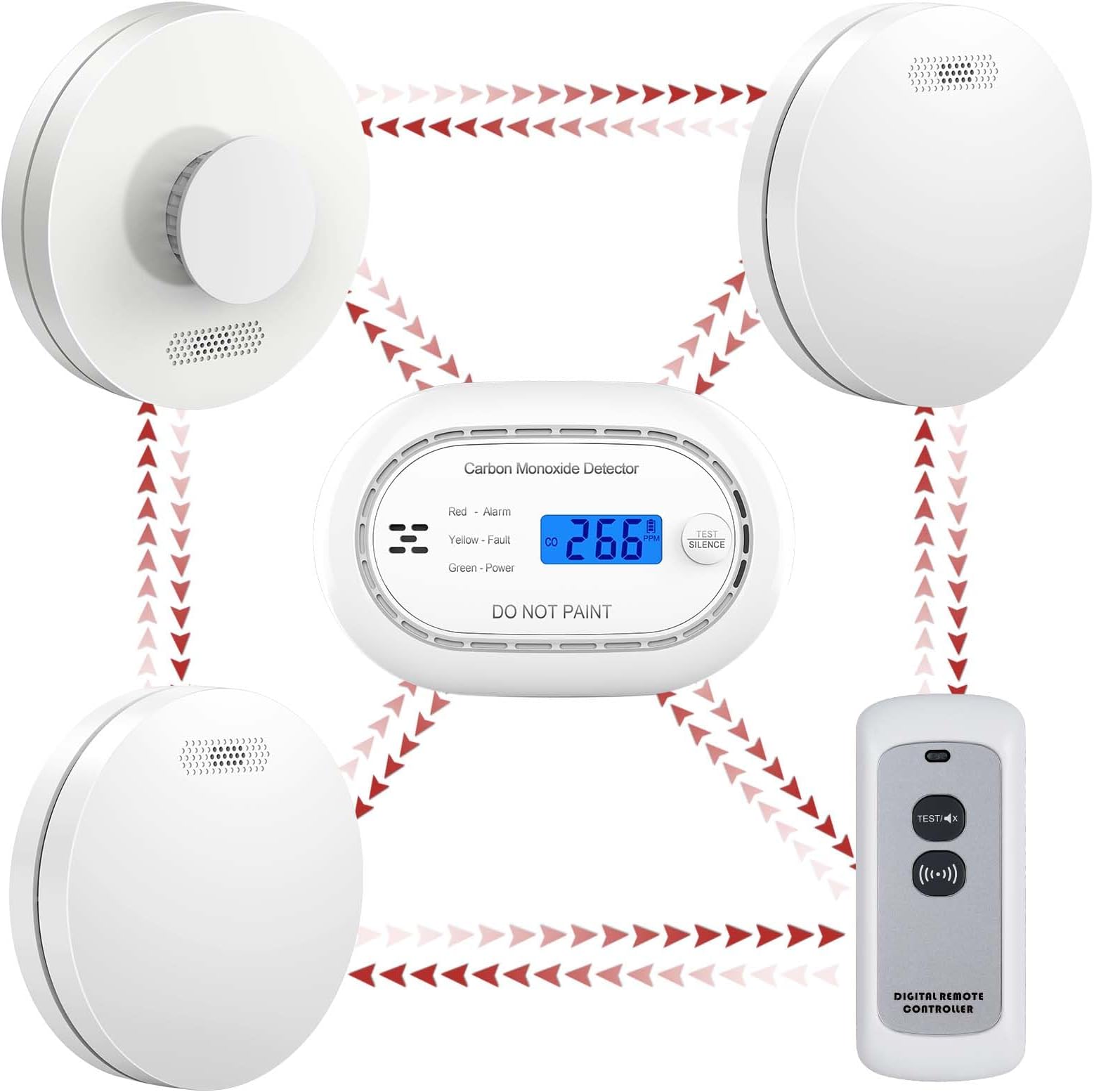 Aico EI1529RC Hardwired Smoke Alarm Remote Test, Hush & Locate Switch ...