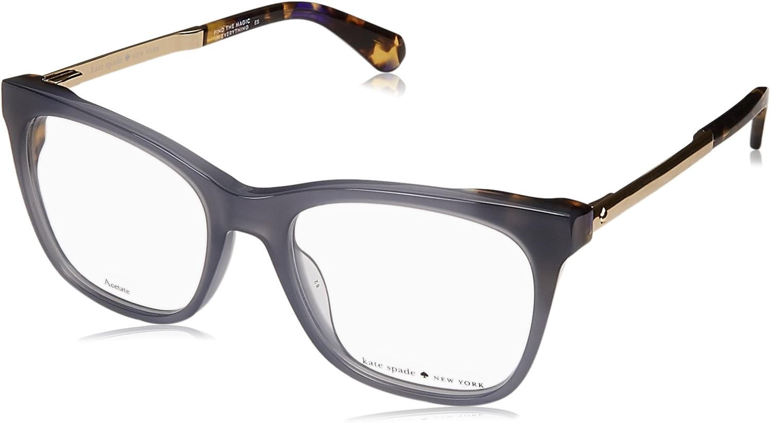 Amazon.com: KATE SPADE Eyeglasses JOELYN 0ACI Gray Black Spotted ...