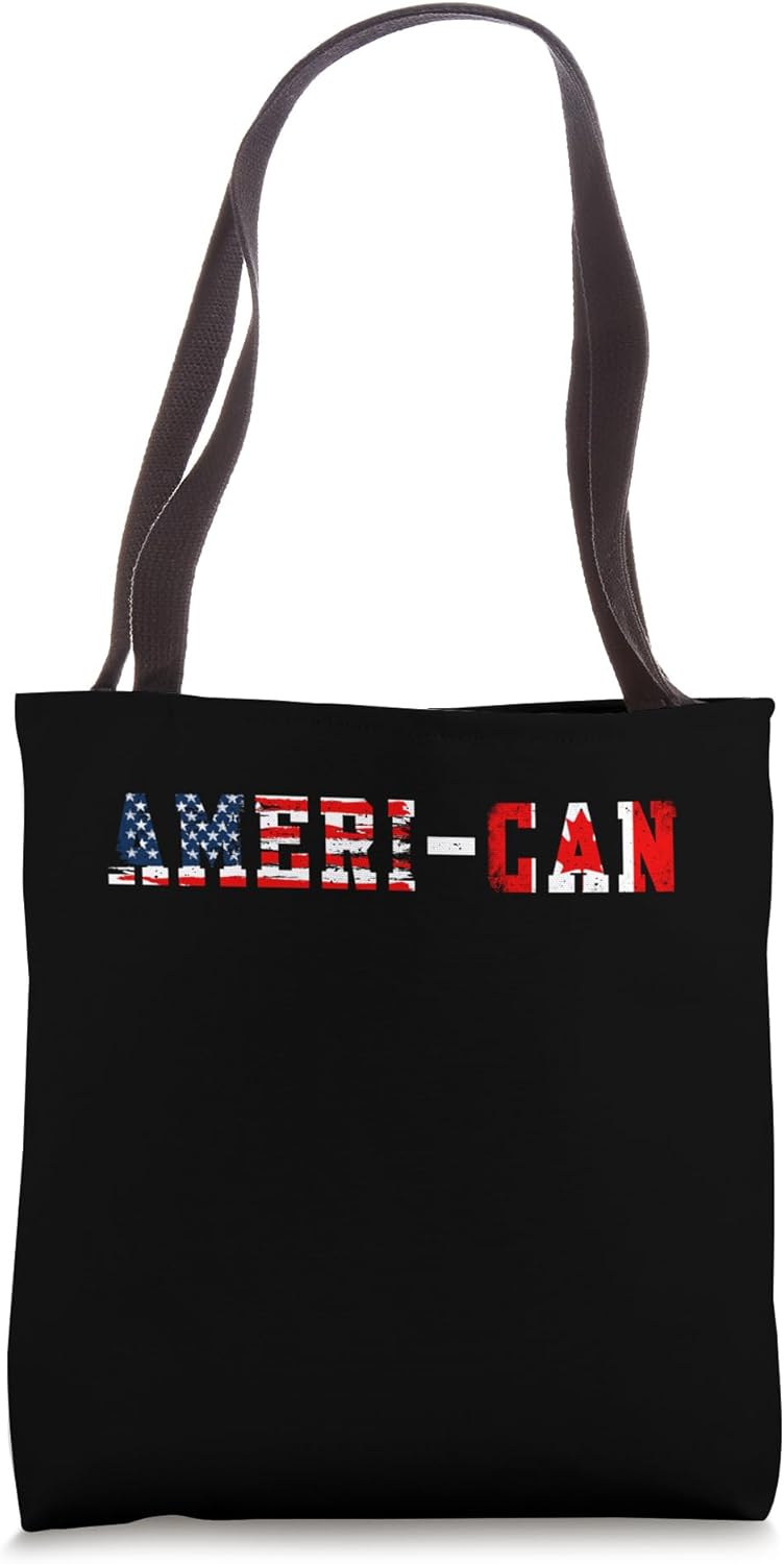 Amazon.com: Ameri-Can | America USA Canada Flag | American Canadian Tote Bag : Clothing, Shoes ...