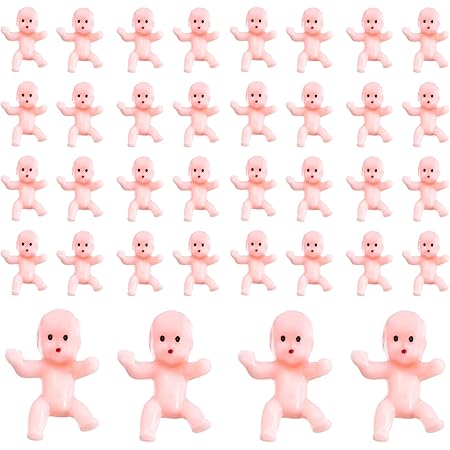 Mini Plastic Babies,100 Pieces Tiny Baby Figurines Angel Cupid Doll for ...