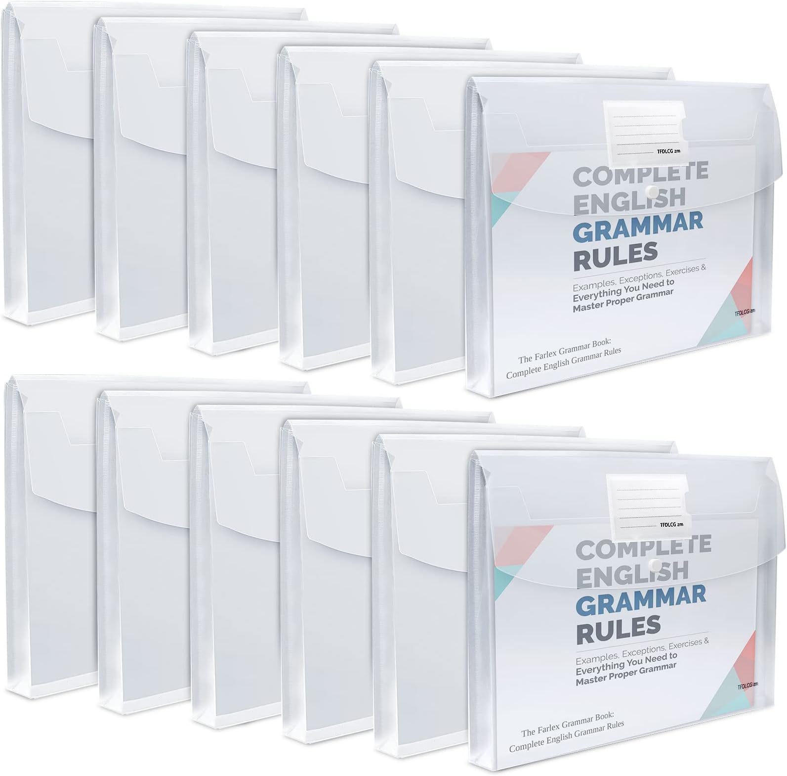 Amazon.com : 12 Pack Large Clear Document Folders,Legal Size(11"×14 ...