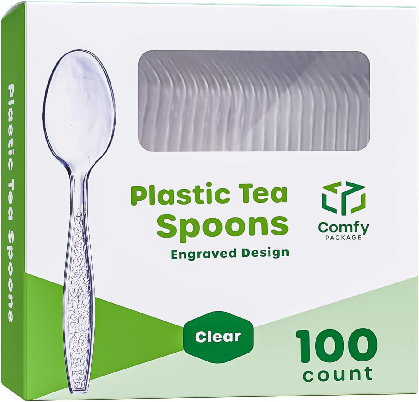 Amazon.com: Comfy Package [100 Pack] Heavyweight Clear Plastic Tea ...