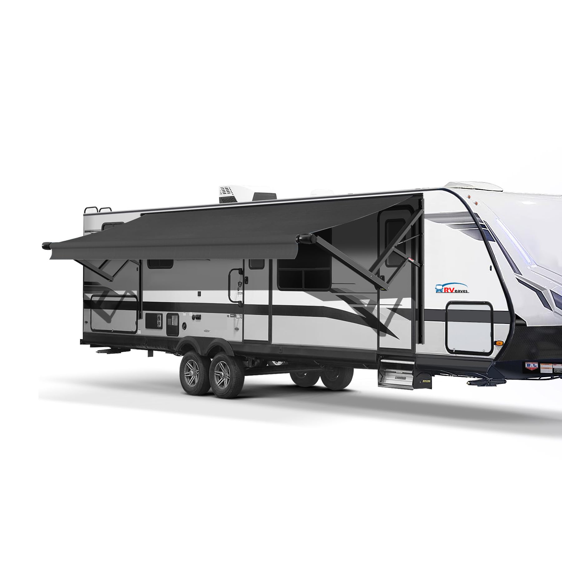 Amazon.com: RVeaves Black Electric Power RV Awning Frame and Fabric ...