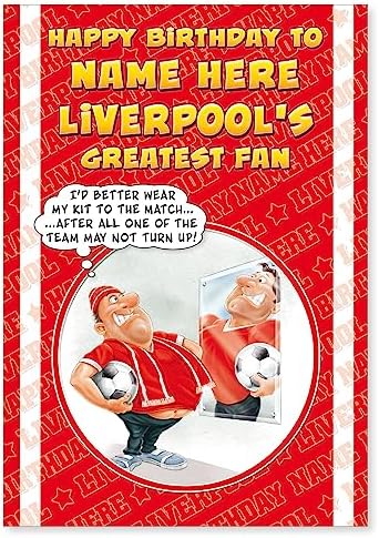 Personalised Birthday Card - Any name - Football cartoon - For ...