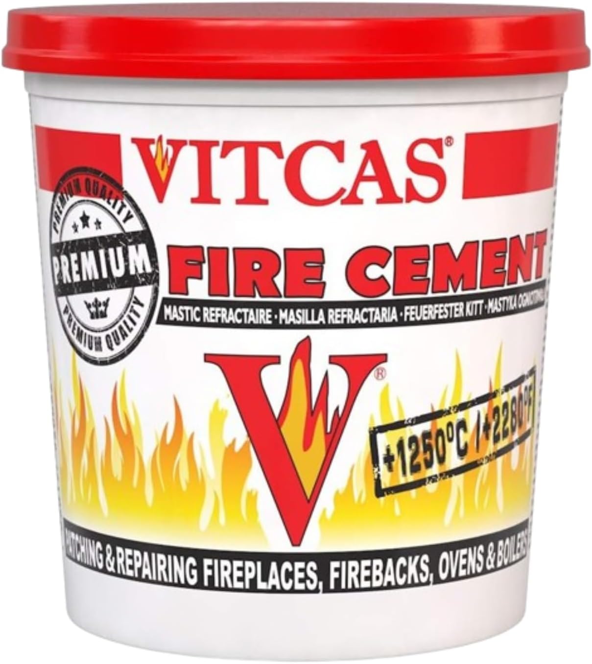 VITCAS Heat Resistant Tile Adhesive – Ceramic Tile Glue – Fireproof ...