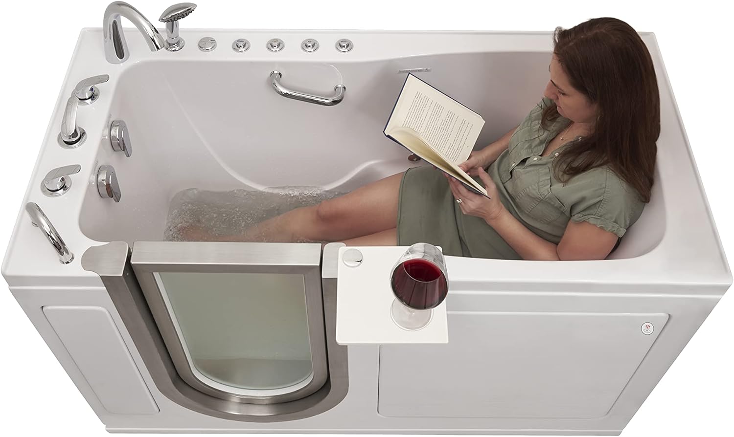 Amazon.com: Ella's Bubbles 93217-HSB Ultimate Walk-in-Bathtub, Heated ...