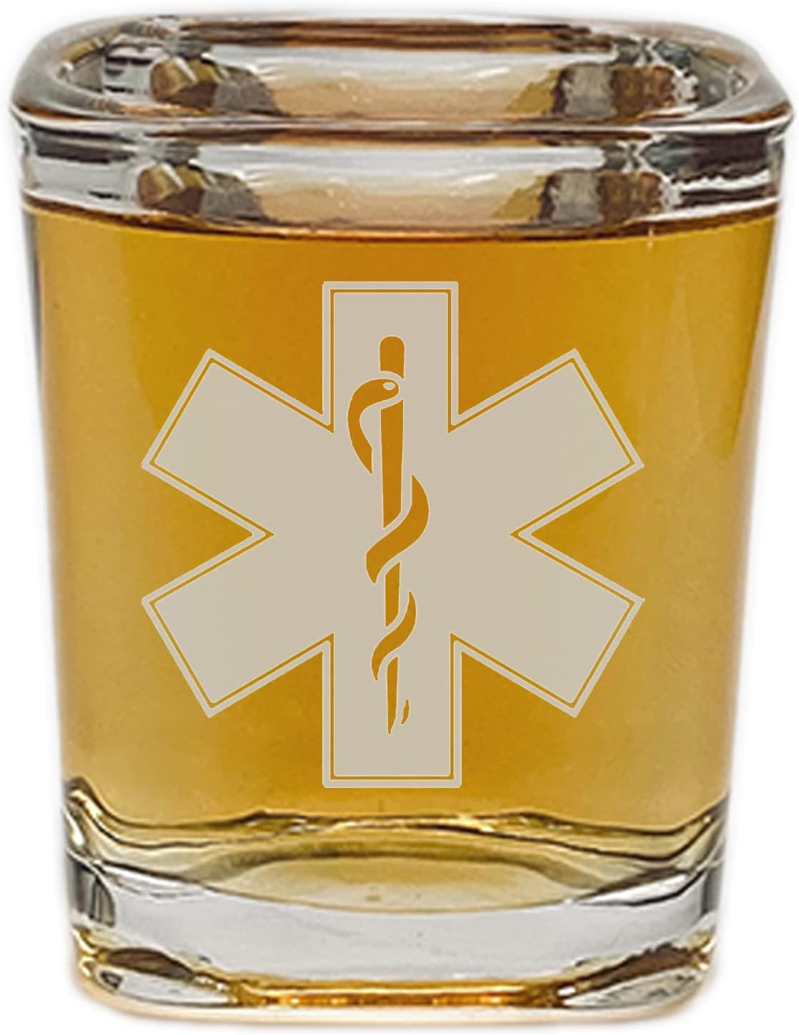 Amazon.com | Rogue River Tactical Square EMT Star of Life Shot Glass ...