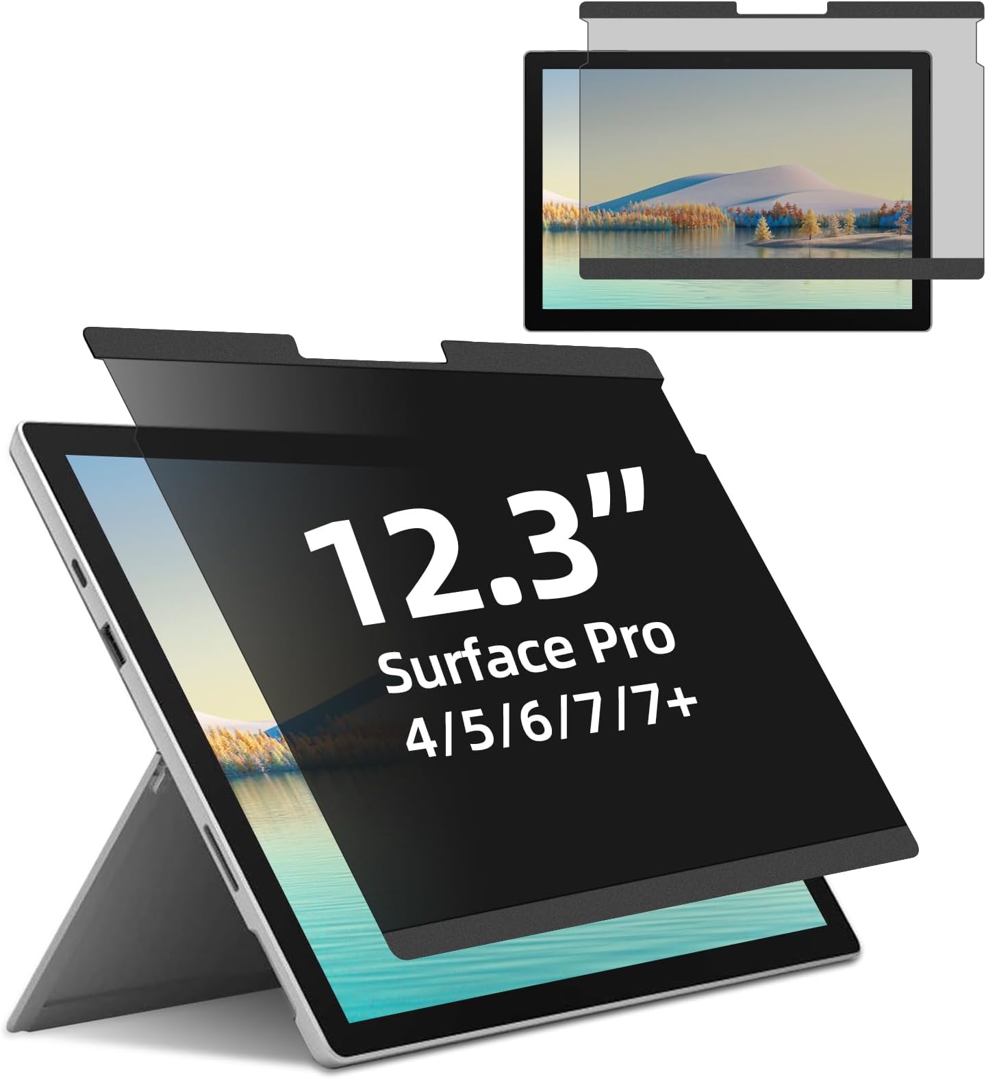 PYS 12.3 inch Surface Privacy Screen Protector Magnetic Removable ...