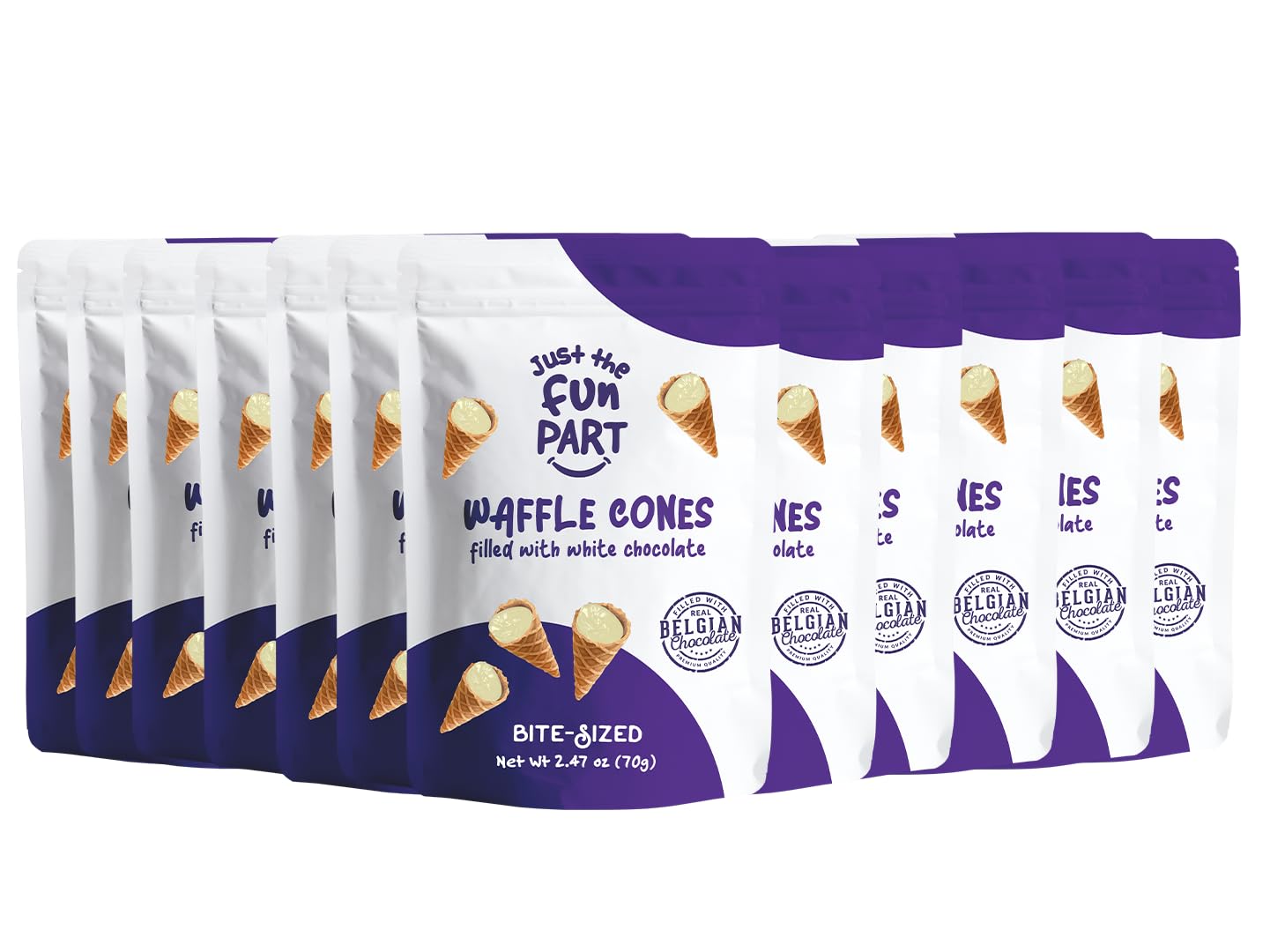 Amazon.com: Just The Fun Part, Bite-Size Crispy Mini Waffle Cones with ...