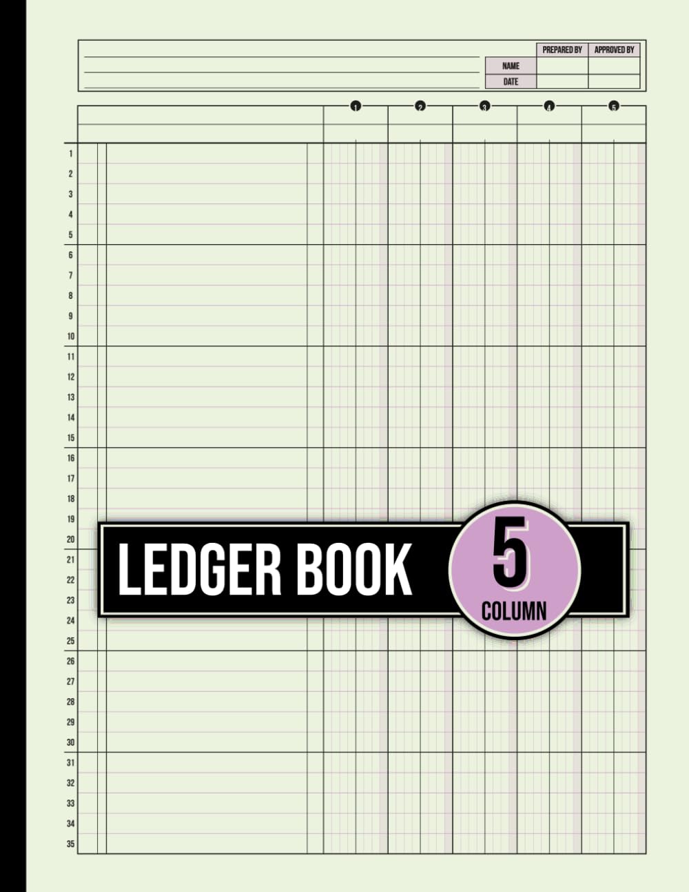 Amazon.com: 5 Column Ledger Book: Simple and Efficient Bookkeeping for ...