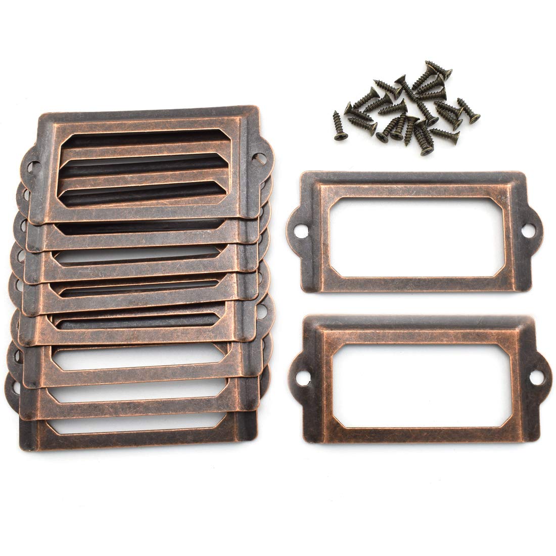 Amazon.com : Antique Metal Name Card Frame, OZXNO 10-Pack Vintage Red ...