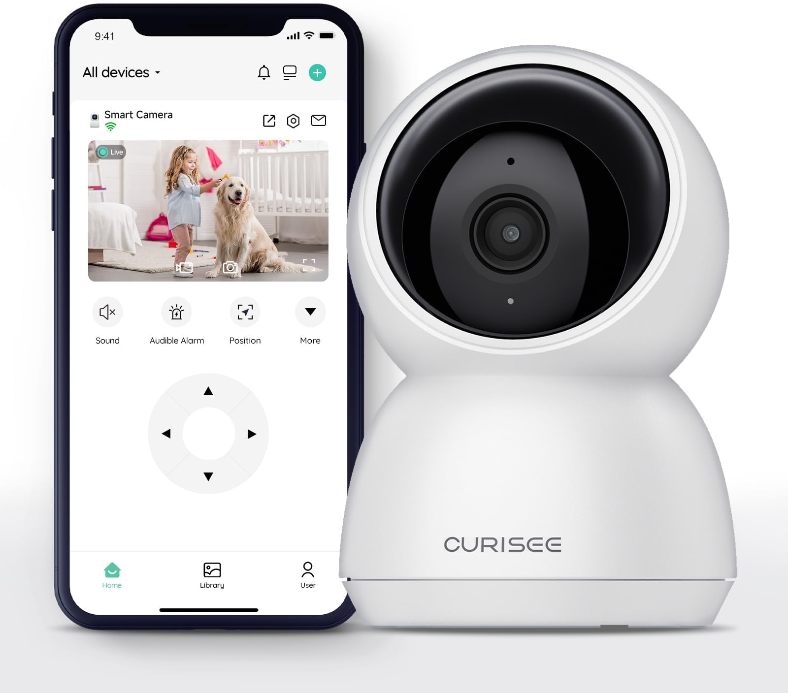 Amazon.com: CURISEE 2K Pet Camera Indoor Security Camera Baby Camera Dog Camera Smart Camera ith ...