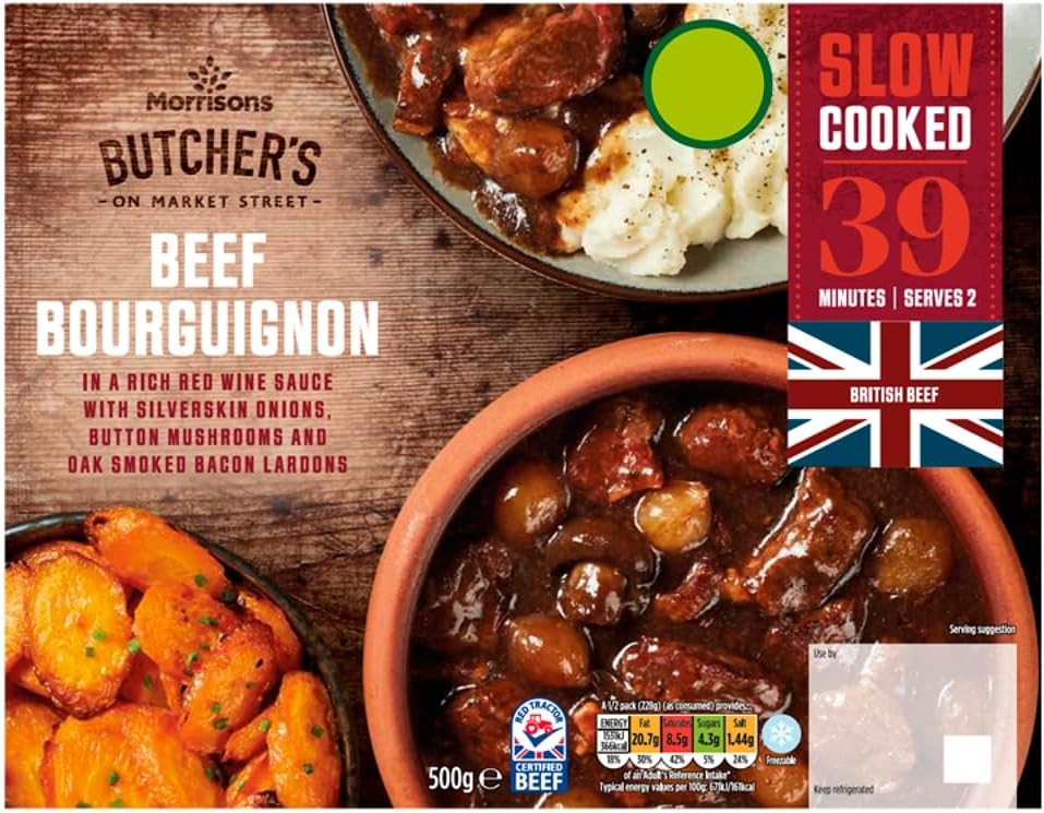 Morrisons Slow Cooked Beef Bourguignon 500g : Amazon.co.uk: Grocery