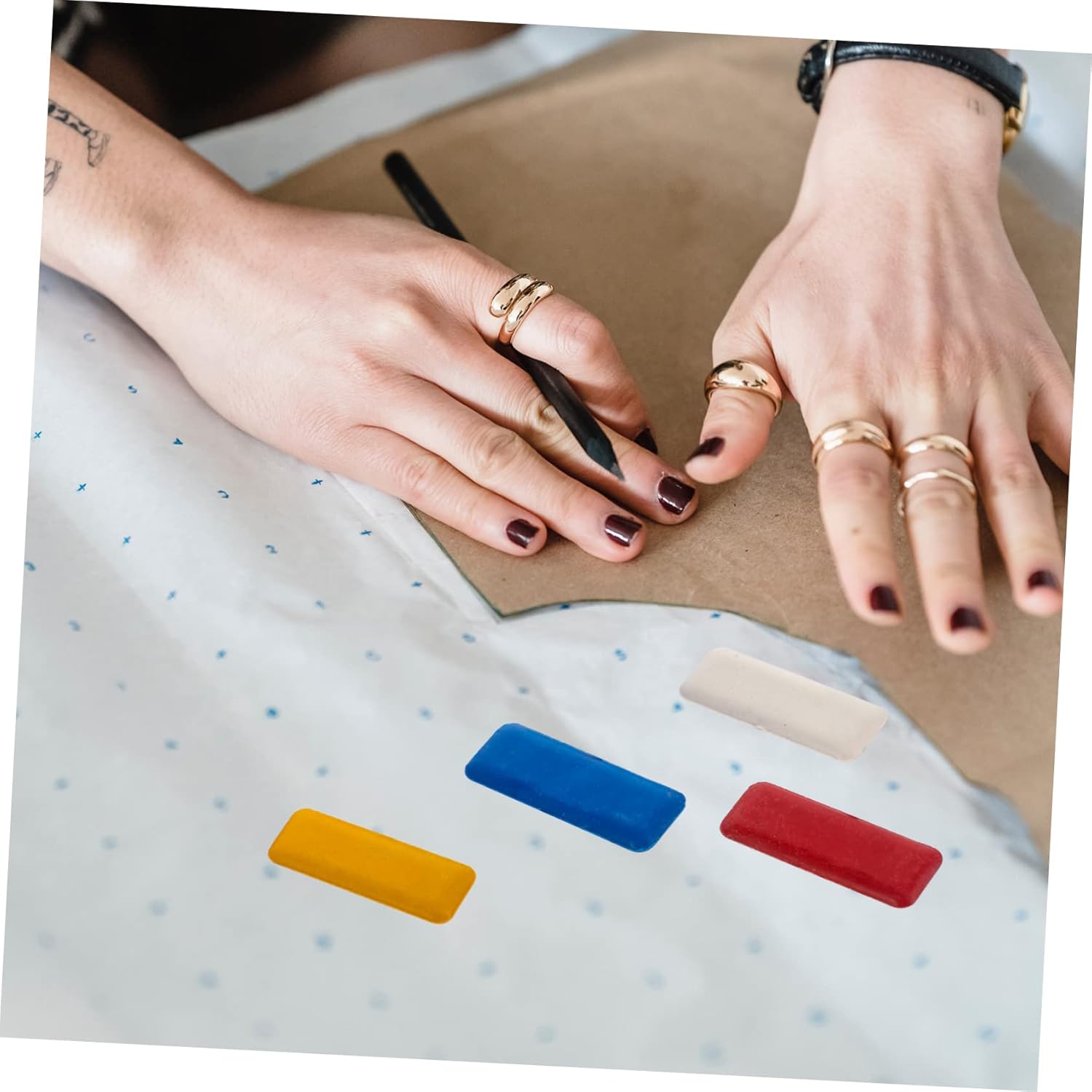 EXCEART 4 Boxes Draw Chalk Costumes Tools Fabric Markers Practical ...