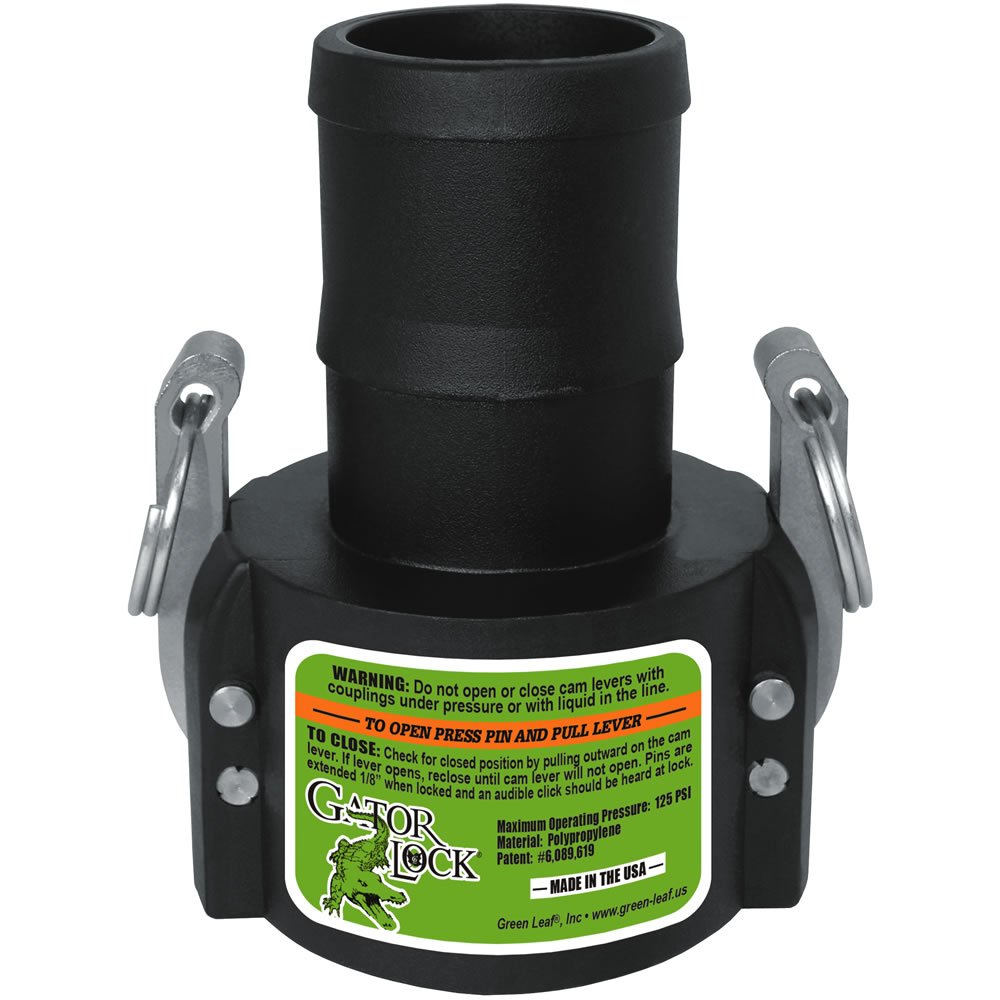 Green Leaf GLP 100 C Series Polypropylene Gator Lock Cam Lever Coupling ...