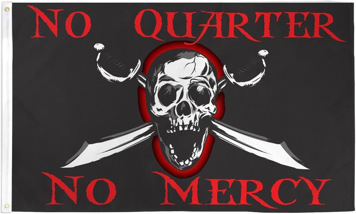 Amazon.com : No Quarter No Mercy Pirate Flag 3x5ft Poly : Patio, Lawn ...