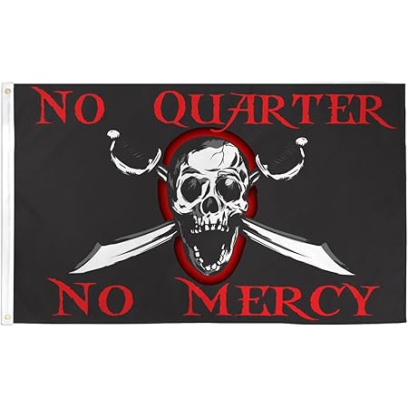 No Quarter No Mercy Pirate Flag 3x5ft Poly