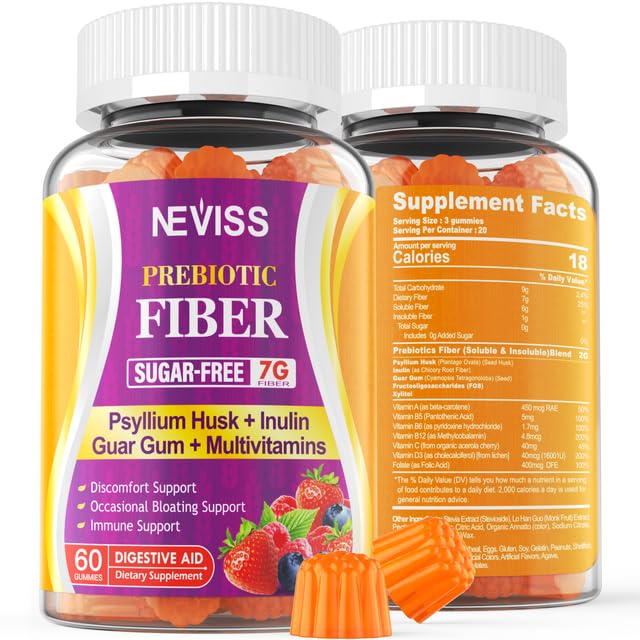 Amazon.com: 1Pack Prebiotic Fiber Gummies for Adults 7G with Psyllium ...