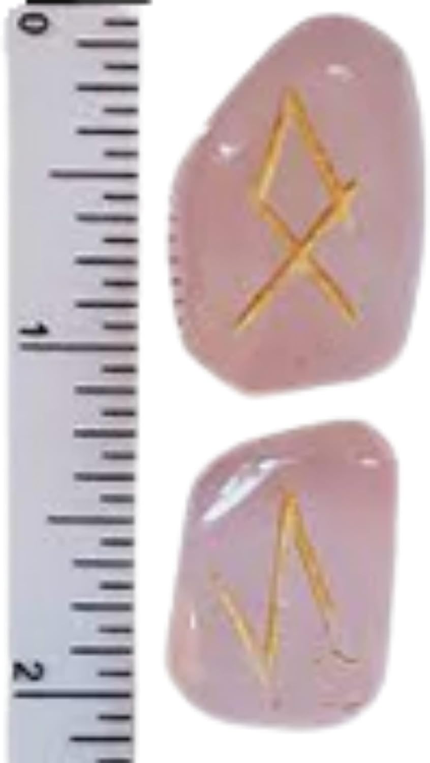 Celtic Runes in Pink Quartz Set of 25 Stones – BigaMart