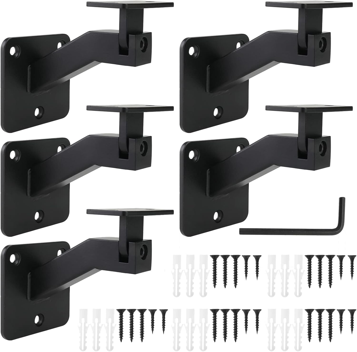 RealPlus Handrail Brackets Heavy Duty Steel Swivel Hand Rail Brackets ...