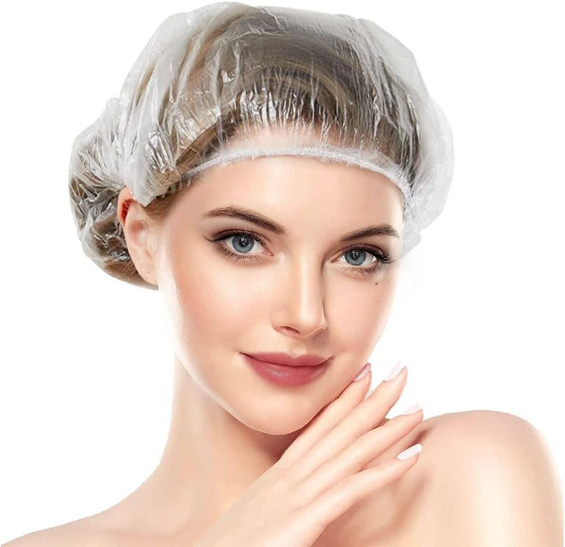 Disposable Shower Caps Individually Packaged 50pcs Large Thick Plastic ...