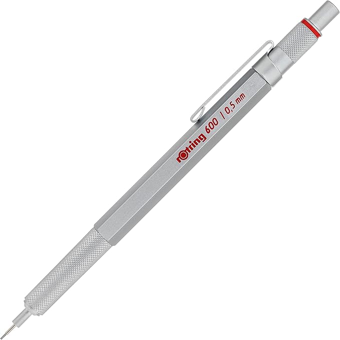 rOtring 600 Mechanical Pencil | 0.5 mm | Silver All-Metal Body ...