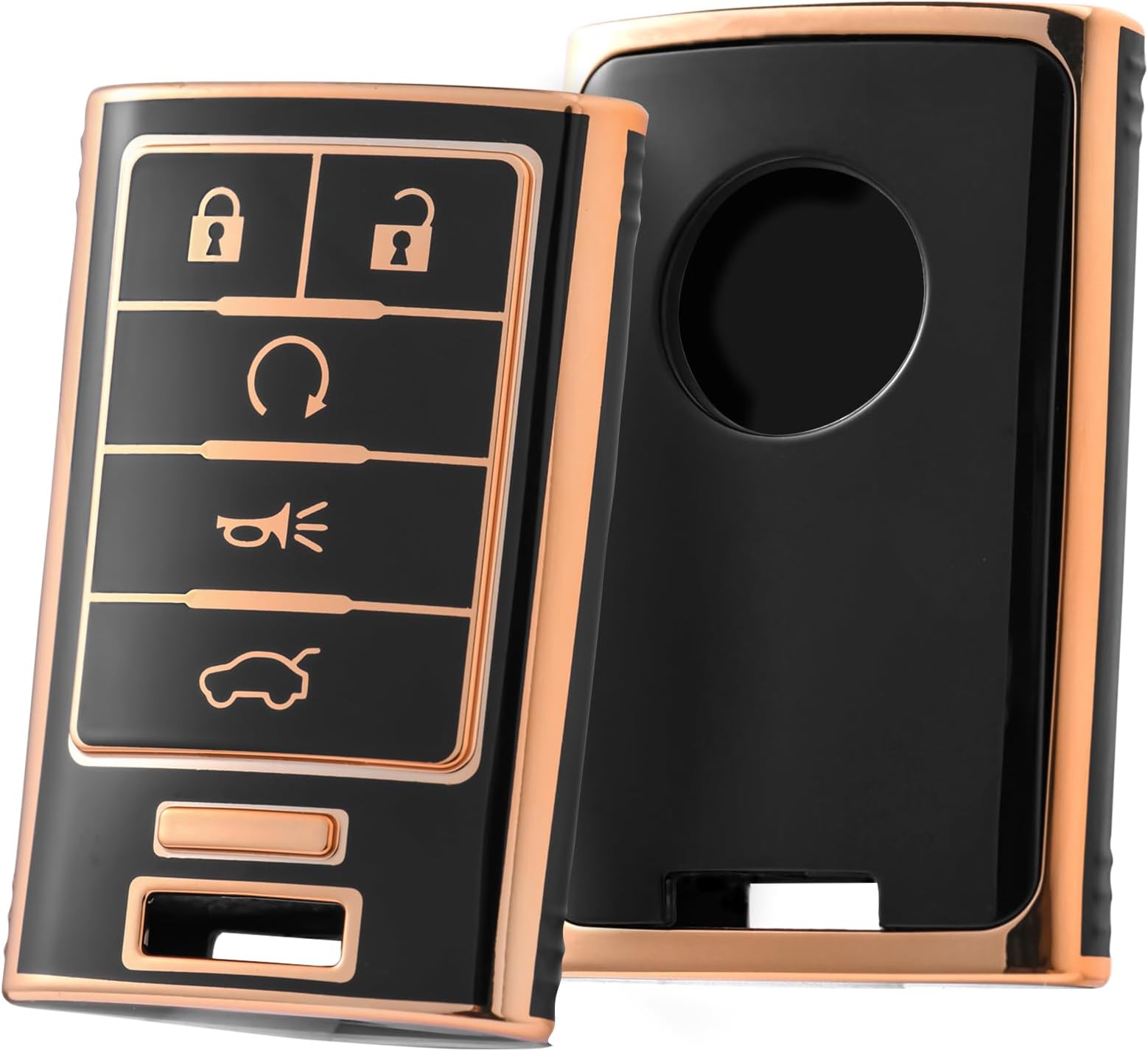 Amazon.com: ELOHEI for Cadillac Key Fob Cover, Premium Soft Full ...