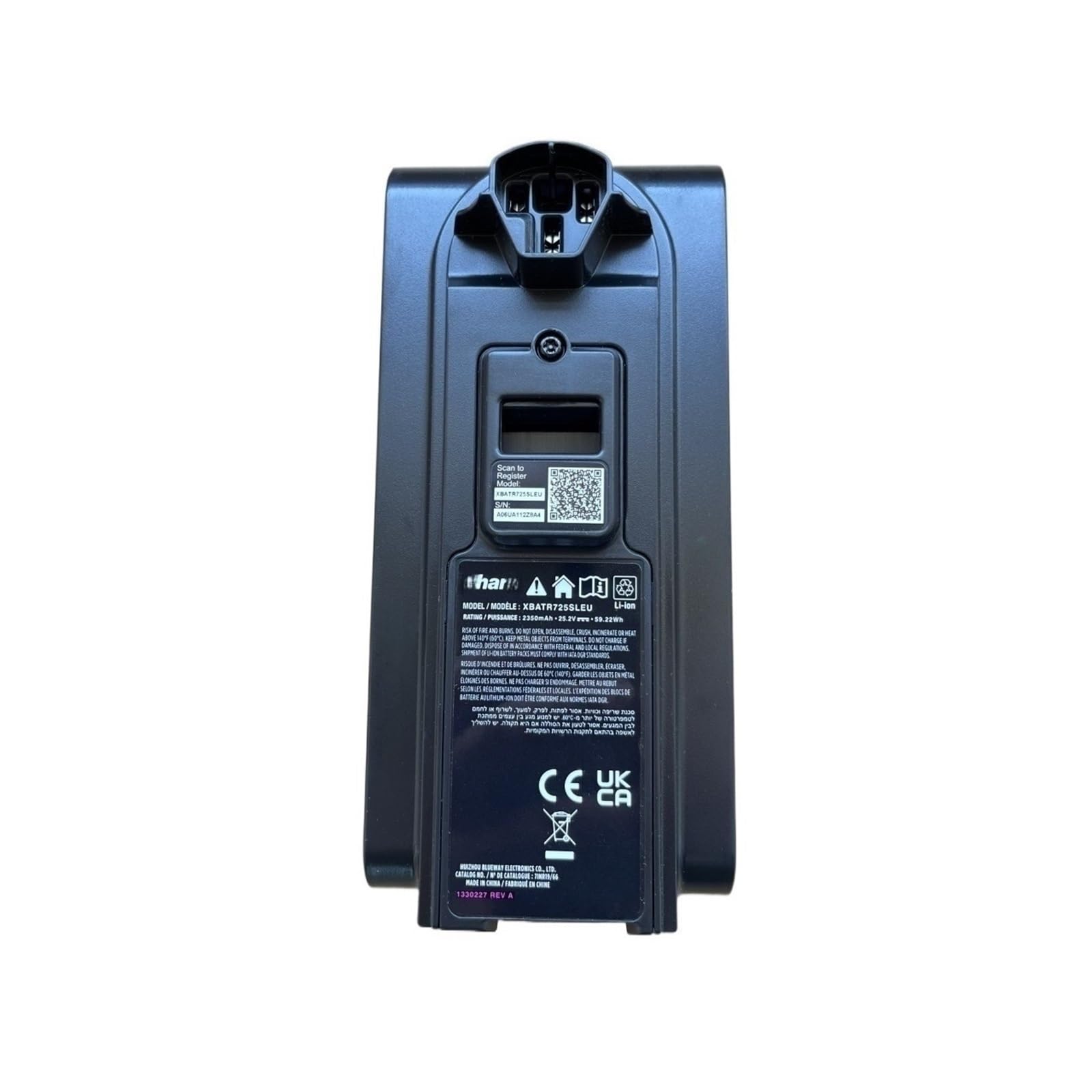 25.2V 2350mAh Rechargeable & Detachable Battey Compatible with Shark ...