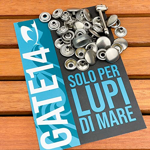 GATE14 Stainless Steel press Buttons for Canopies and Boat Tents 17 mm ...