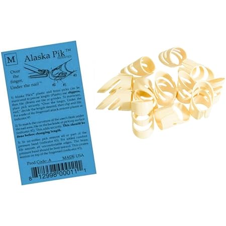 Amazon.com: aLaska Pik fingerpicks, Large, 12 picks (1) : Musical ...