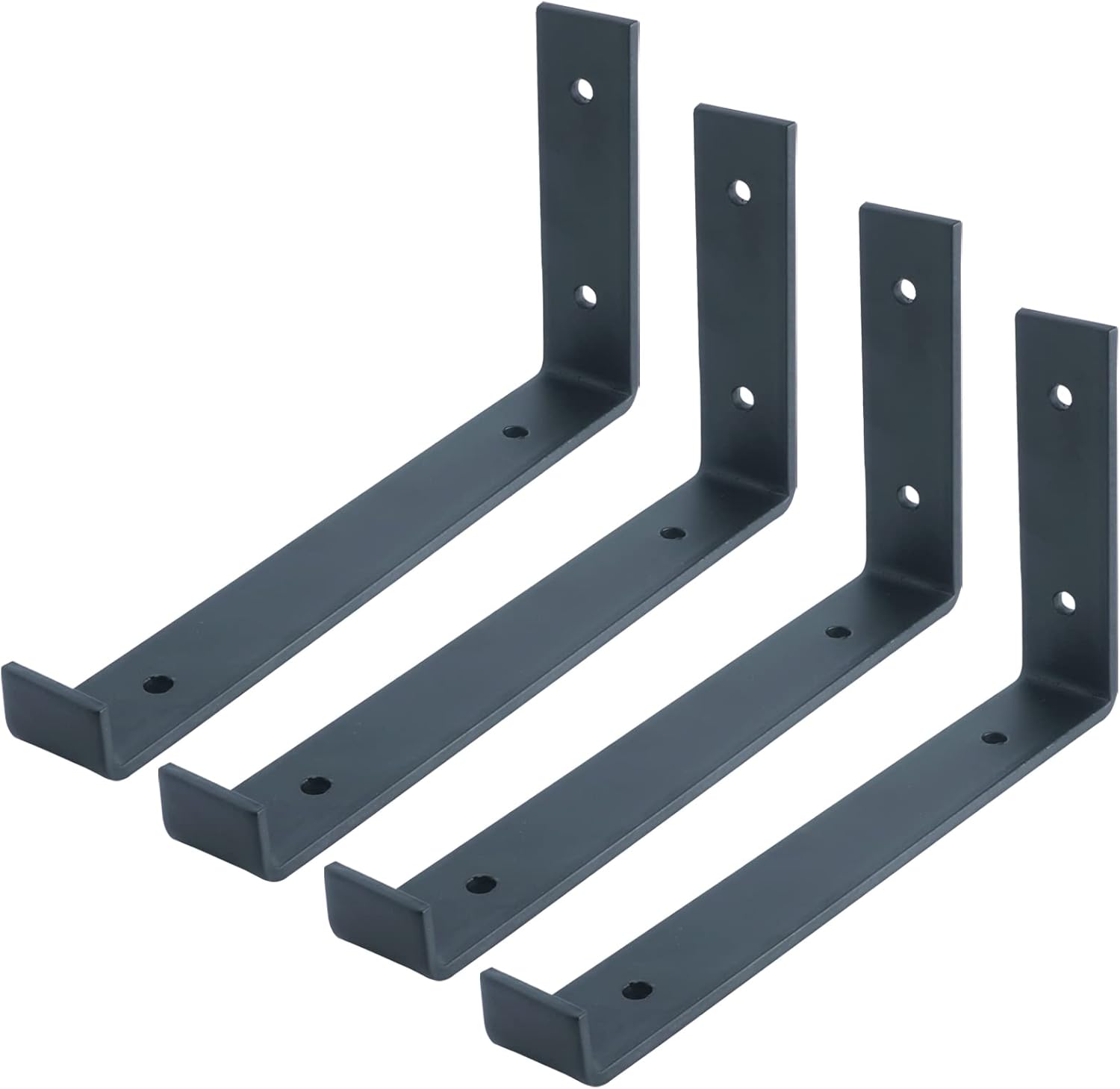 Ouvin 8 Inch Scaffold Board Shelf Brackets Black Heavy Duty Wall ...