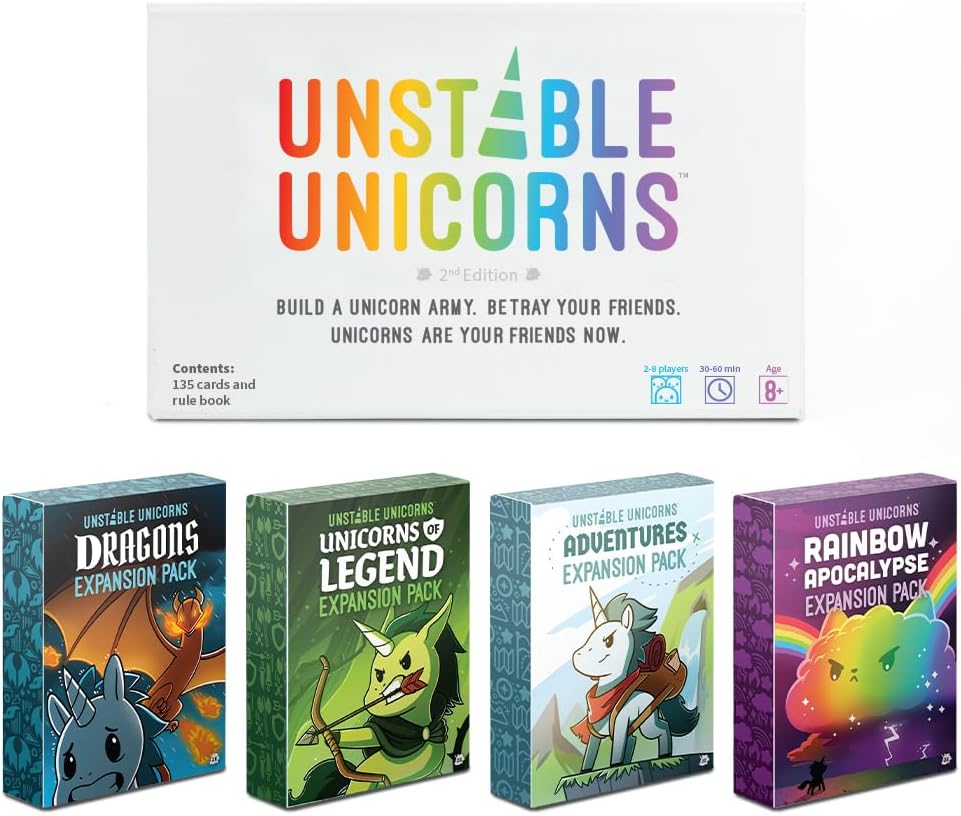 Amazon.com: Unstable Games - Unstable Unicorns - Base Game + 4 ...
