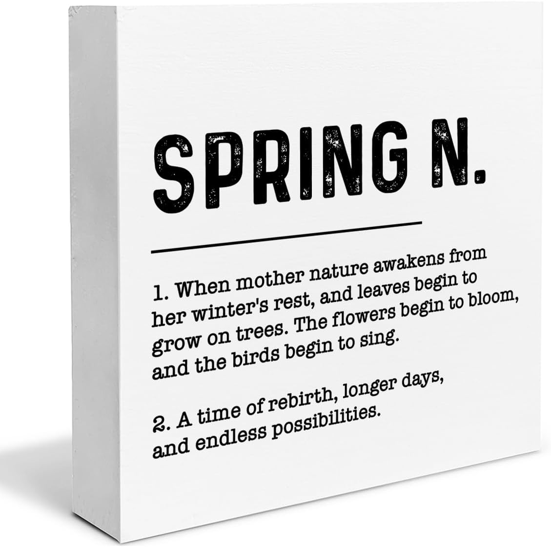 Amazon.com: Spring Decor Farmhouse Spring Definition Wood Box Sign ...