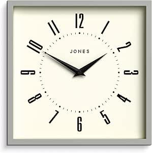 Jones Clocks® Box retro urtavla väggklocka – fyrkantig klocka ...