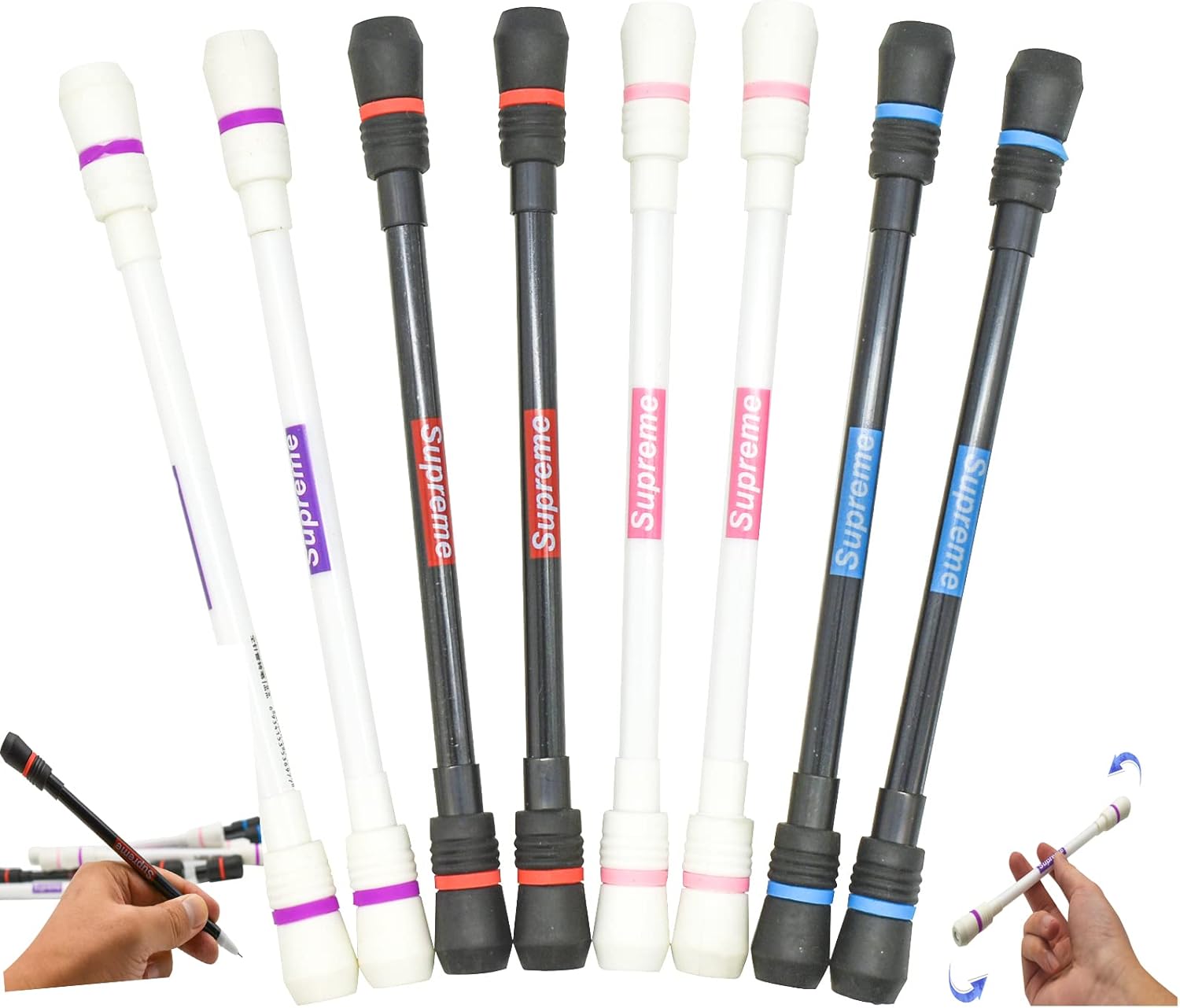 Amazon.com : Lopenle 8PCS Spinning Pens Rolling Finger Rotating ...