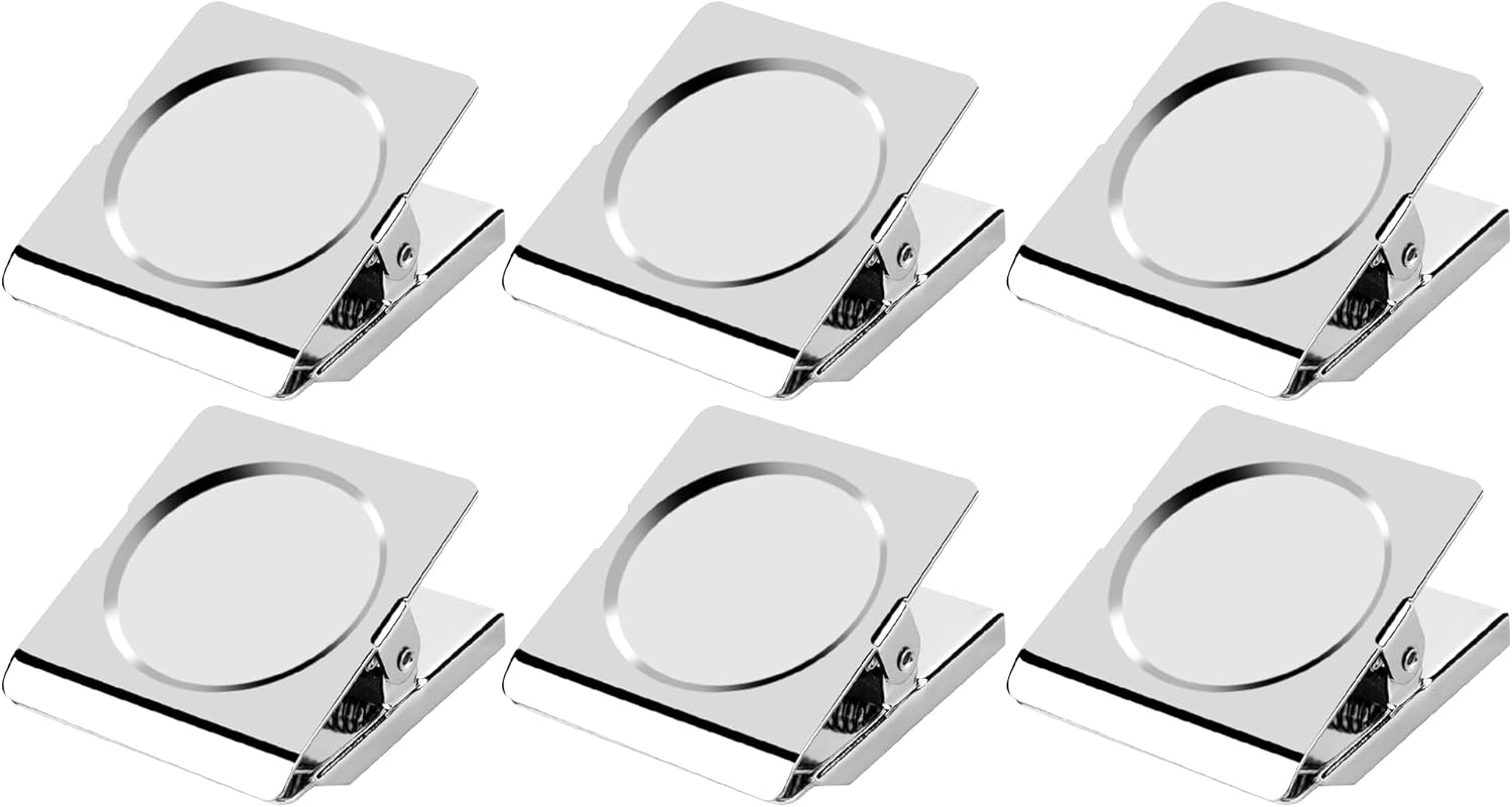 Magnetic Clip, 2.12 inches Heavy Duty Metal Magnet Clips for Hanging, 6 ...