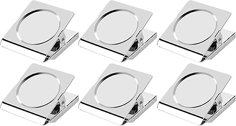 Magnetic Clip, 2.12 inches Heavy Duty Metal Magnet Clips for Hanging, 6 ...
