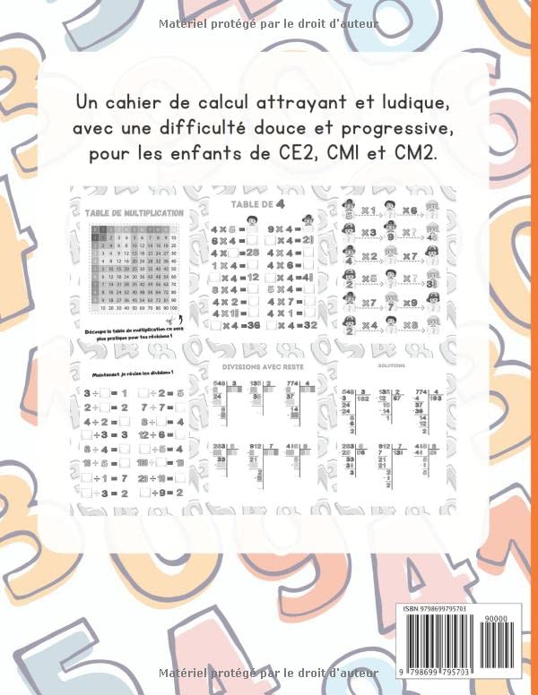 Snapklik.com : MON CAHIER DE CALCUL Multiplications Divisions CE2 CM1 ...