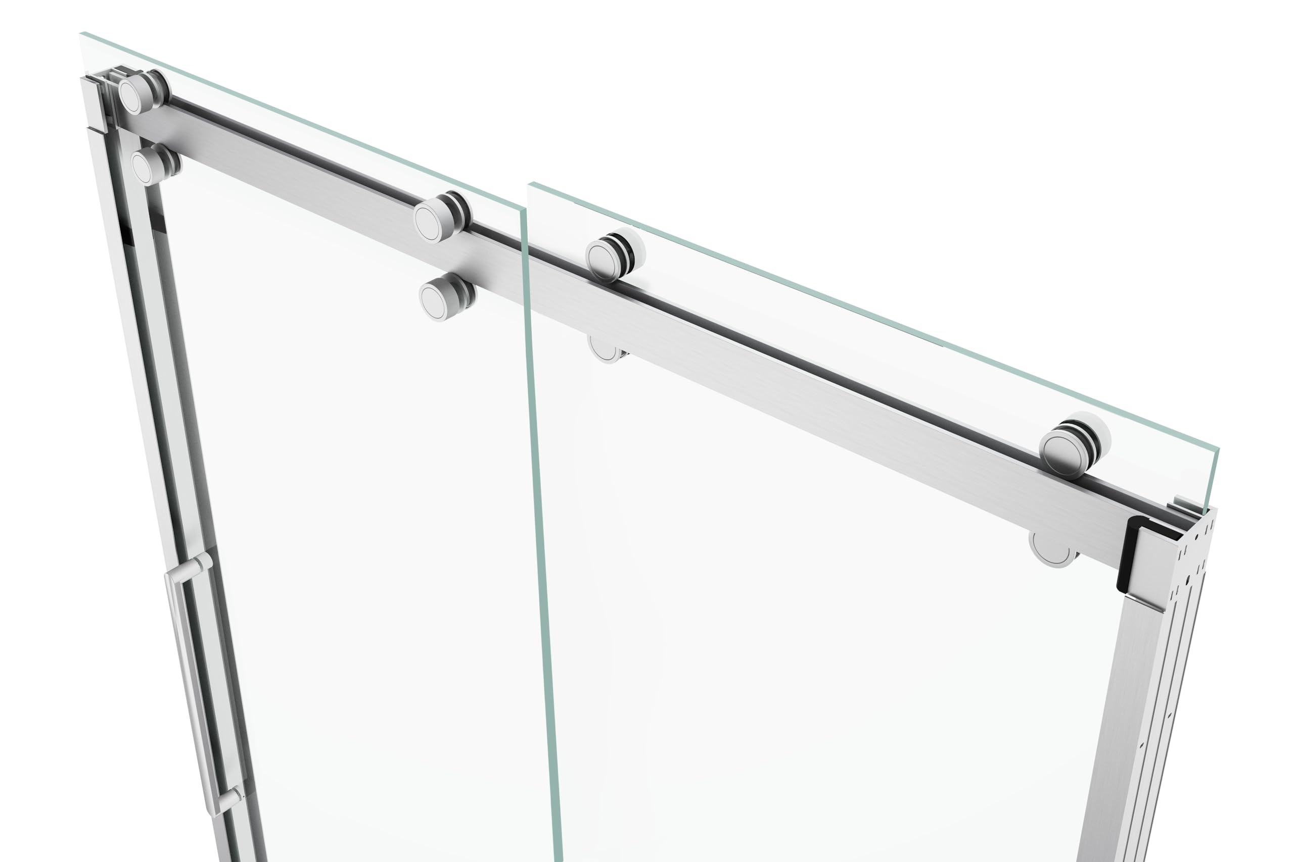 EUROTECH SHOWERS Monaco 56.5-60" W x 78" H Twinglide Frameless Shower ...