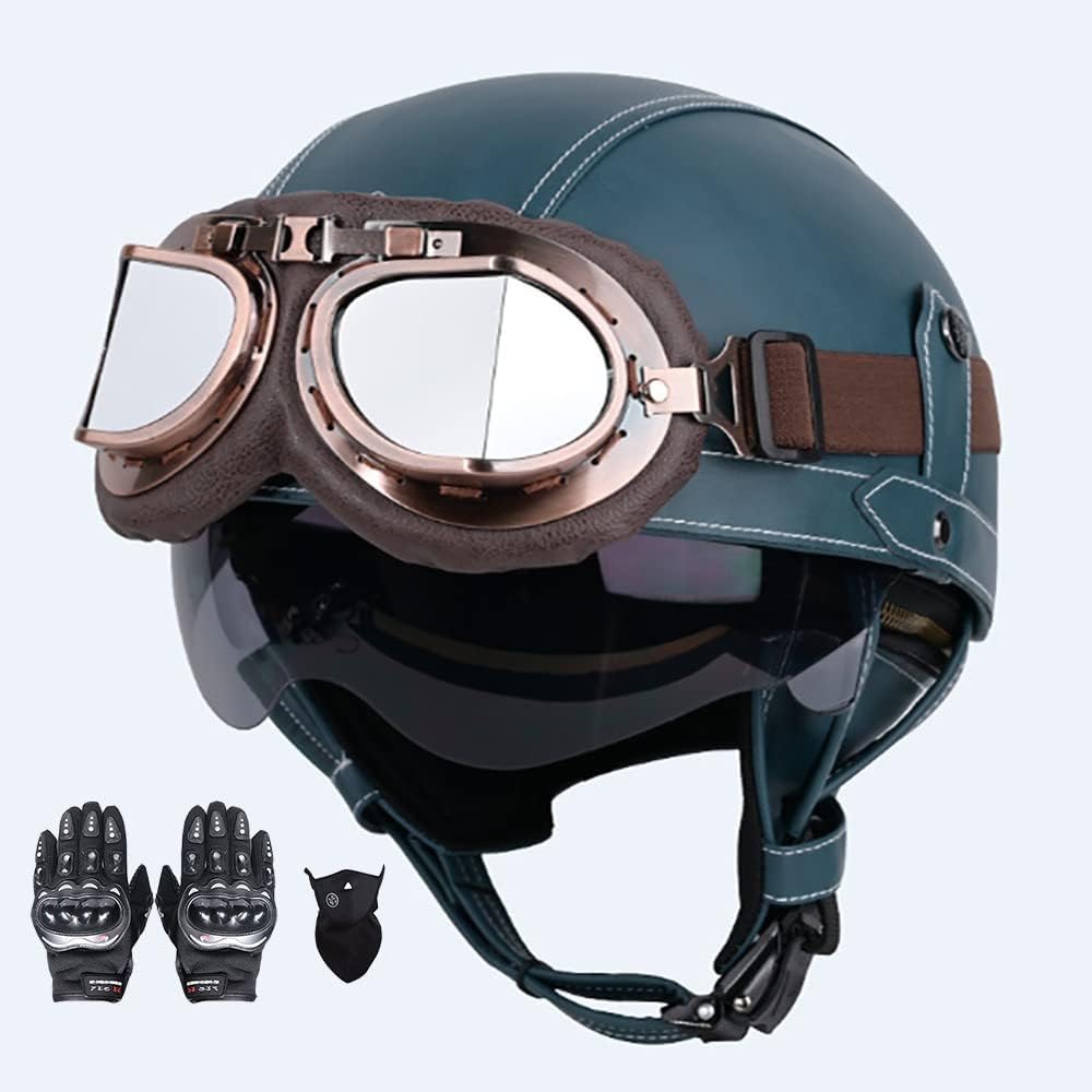 Amazon.com: Half Motorcycle Helmet, DOT/ECE Approved Adult Half Shell ...