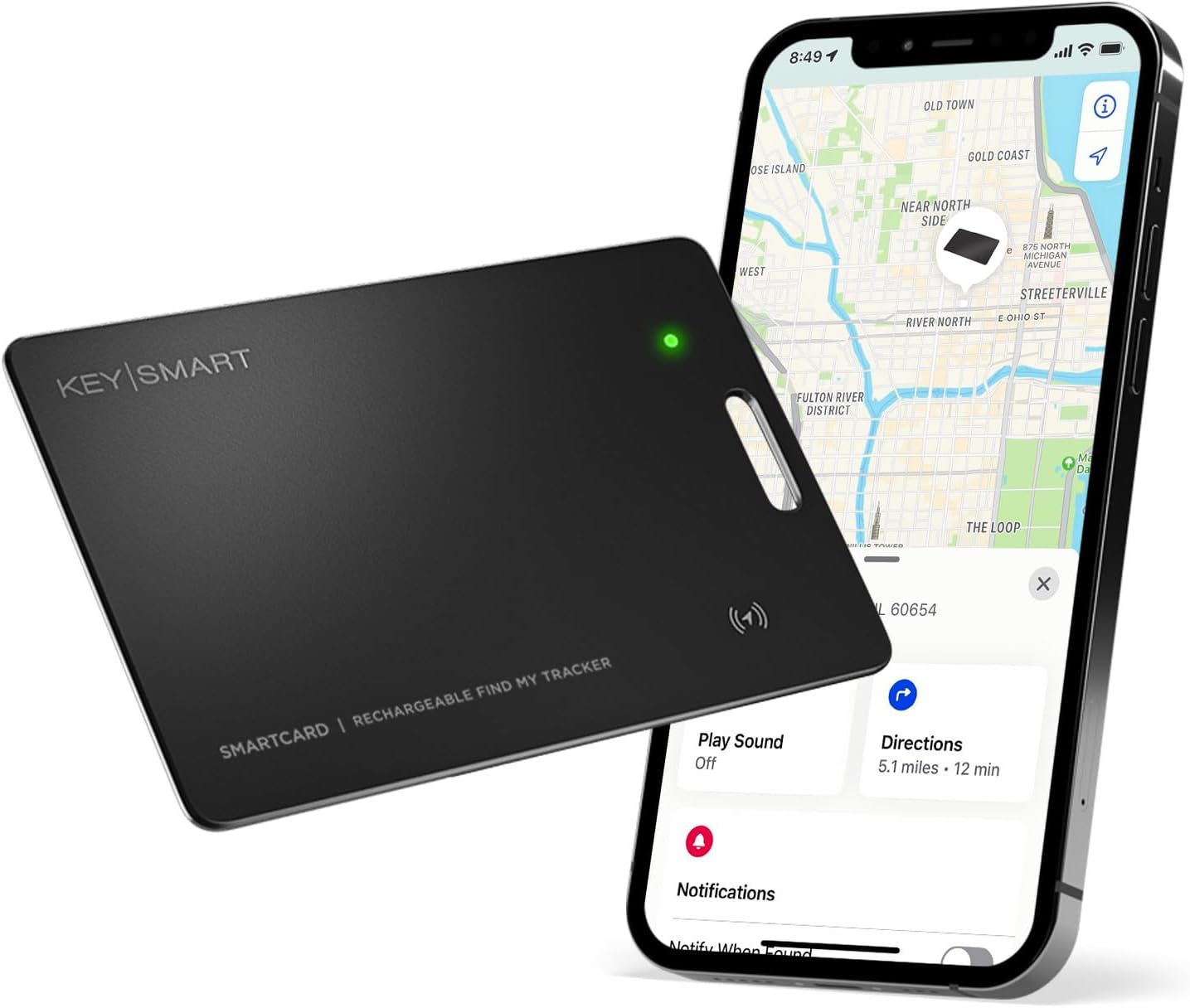 KeySmart SmartCard Wallet Tracker Card, Compatible with Apple Find My ...