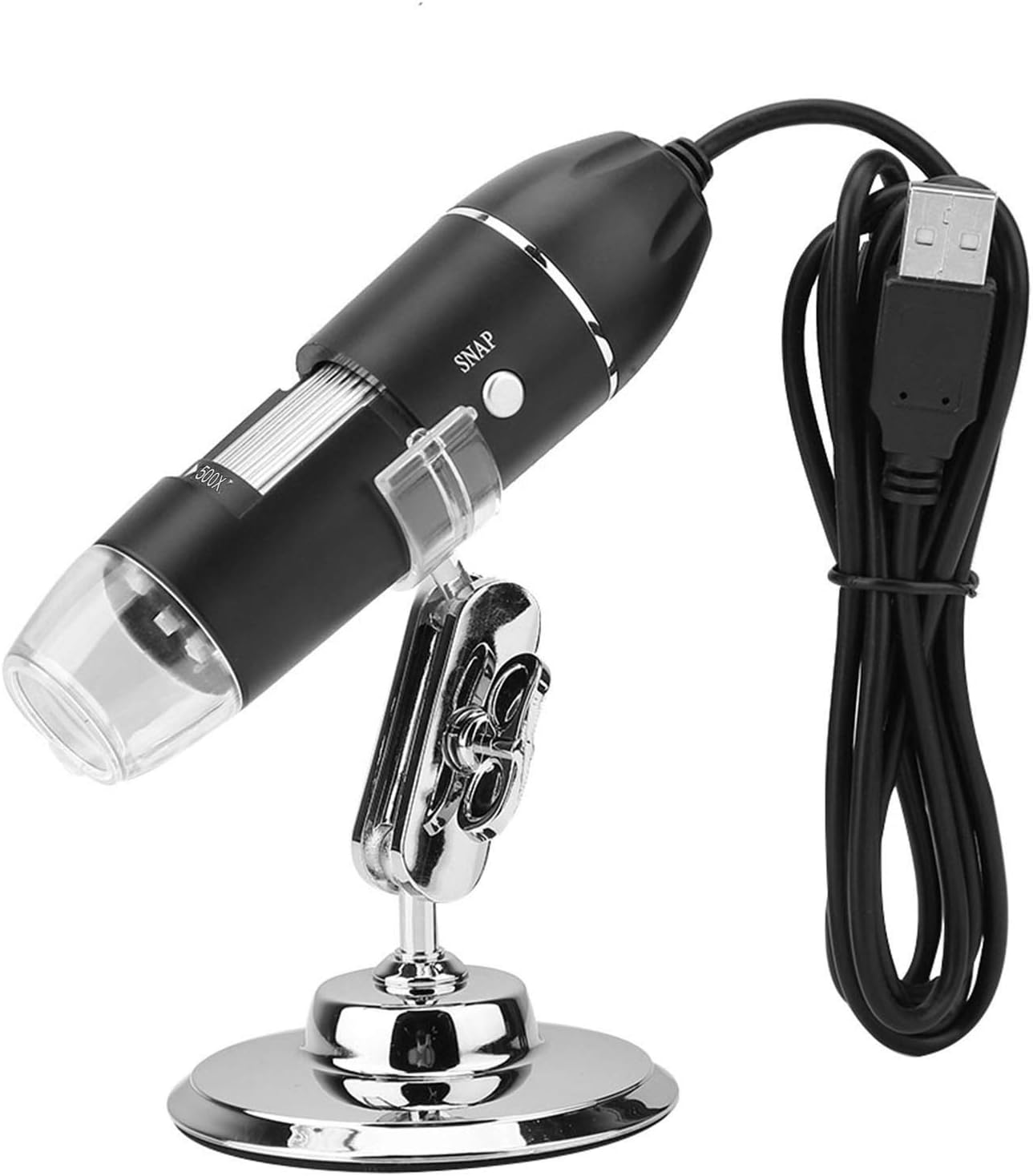 Amazon.com : USB Microscope 50X-500X 0.3MP LED Microscope Manual Focus ...