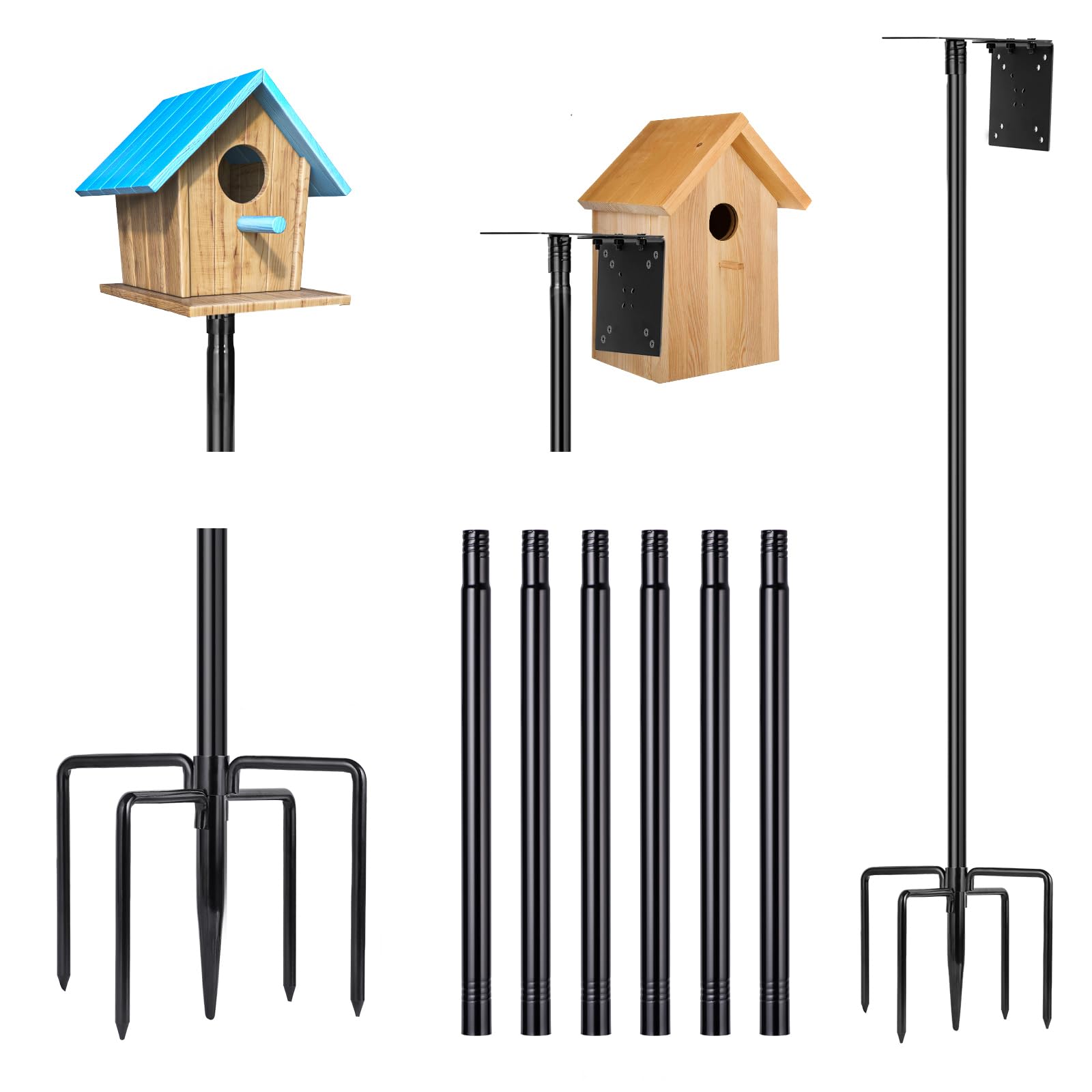 Amazon.com: LOPANNY Bird House Pole, 1 Pack 109 Inch Heavy Duty Bird ...