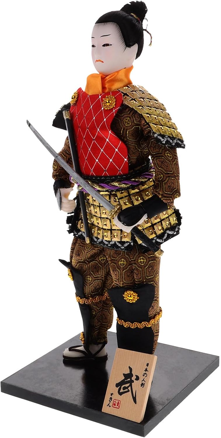 Amazon.com: Abaodam Samurai Figure Japan Samurai Statue, Ninja Figurine ...