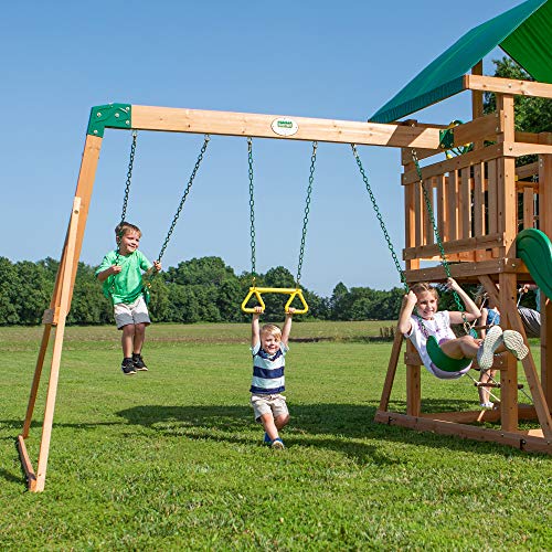 Backyard Discovery Buckley Hill All Cedar Wooden Swing Set